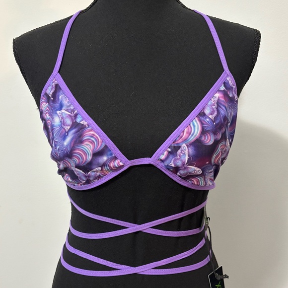 Dolls Kill | Tops | Nwt Dolls Kill Club Exx Purple Butterfly Pixie ...